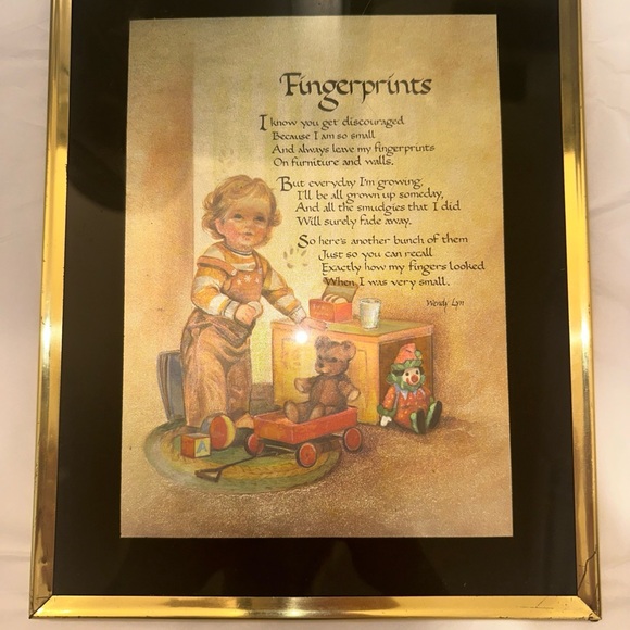 Accents | Framed Fingerprints Poem Art | Poshmark